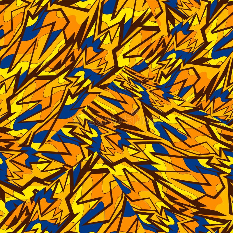 Seamless Abstract Urban Pattern with Curved Geometry Elements Stock ...