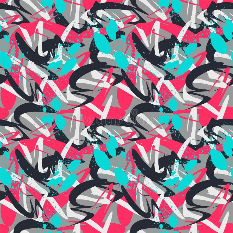 Seamless Abstract Urban Pattern with Unique Ornaments Stock Vector ...