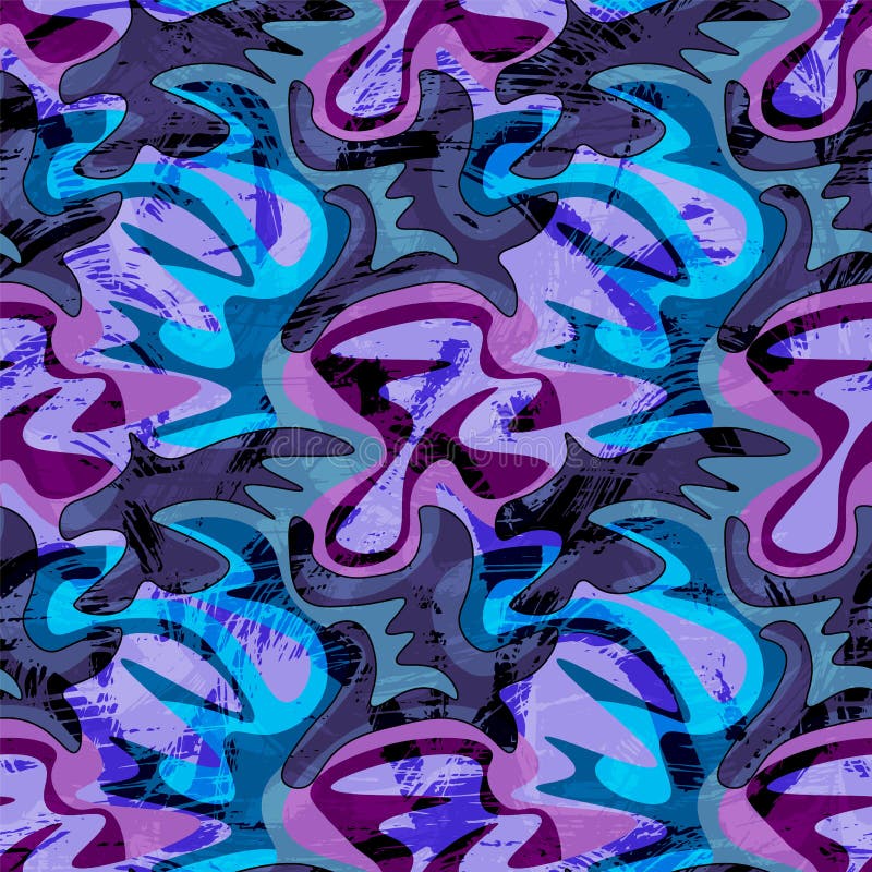 Seamless Abstract Urban Pattern with Wave Shapes for Your Creative ...