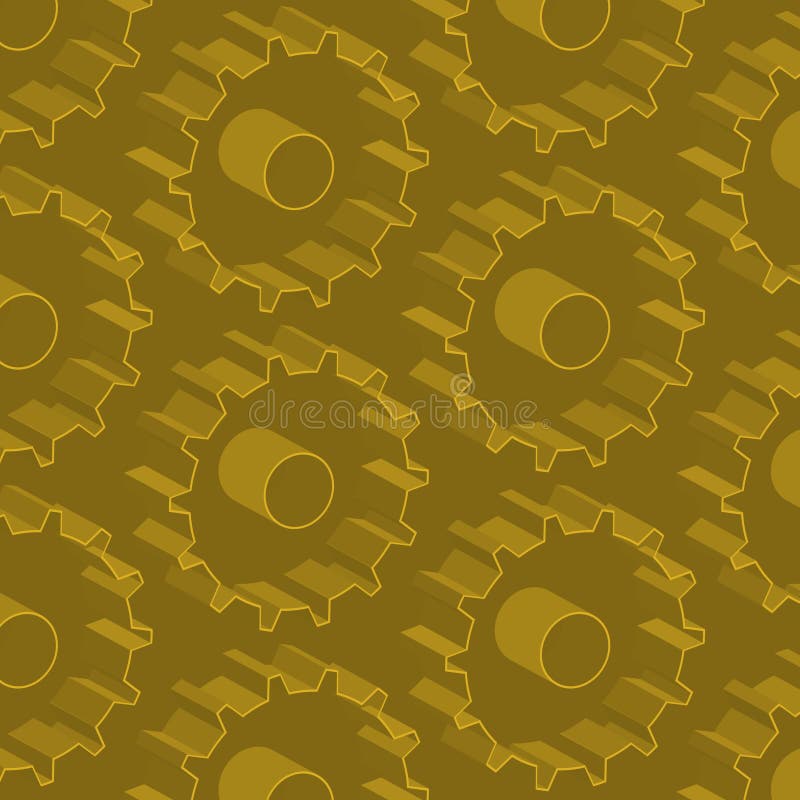 Seamless Abstract Vector Pattern with 3d Gears Stock Vector ...