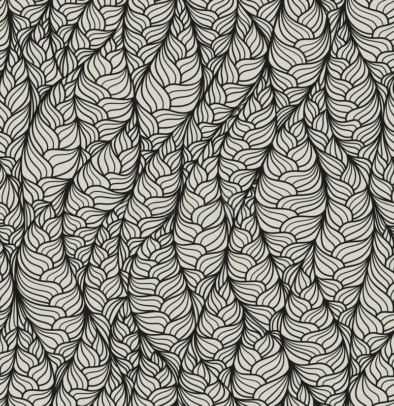 Seamless Abstract Vector Pattern with Hand Drawn Structural Motive ...