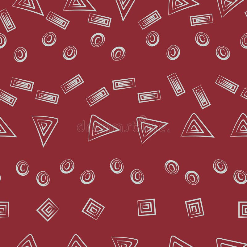 Seamless Vector Pattern with Simple Geometric Linear Shapes on a ...