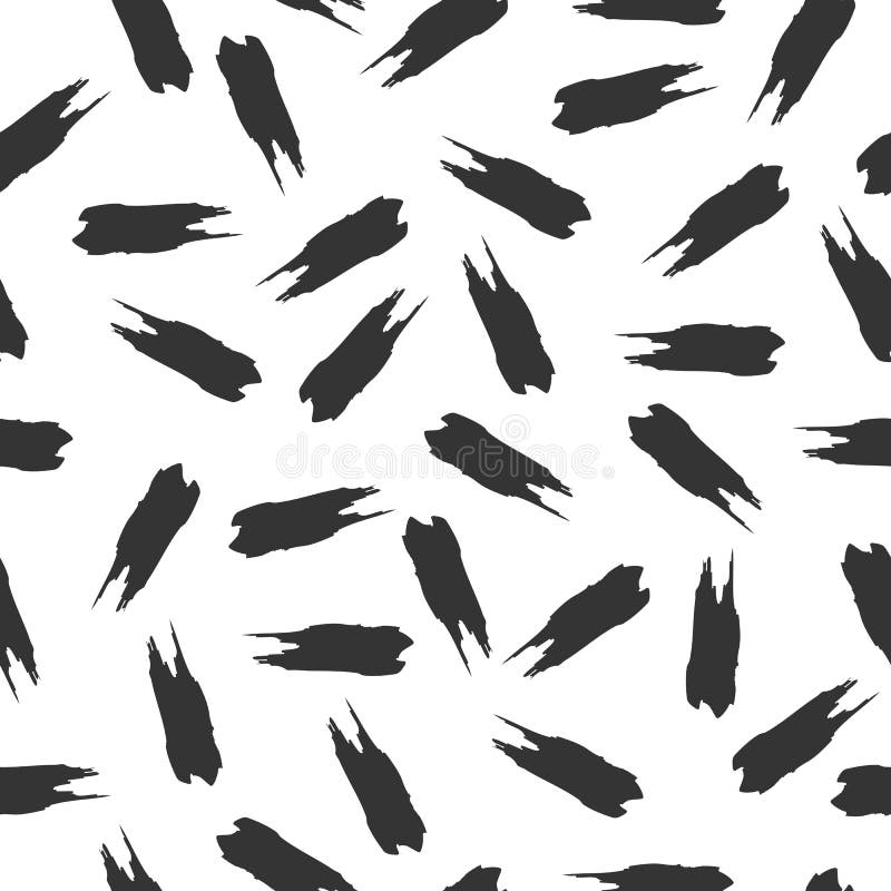 Seamless Abstract Vector Stock Pattern. Smears of Black Paint on a ...