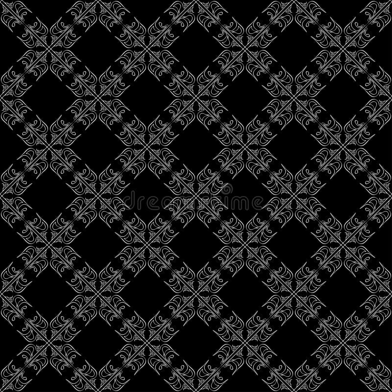 Seamless Abstract Vintage Black Pattern Stock Vector - Illustration of ...
