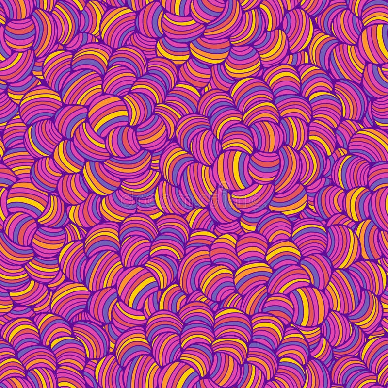 Seamless Abstract Wave Hand-drawn Pattern Stock Vector - Illustration ...