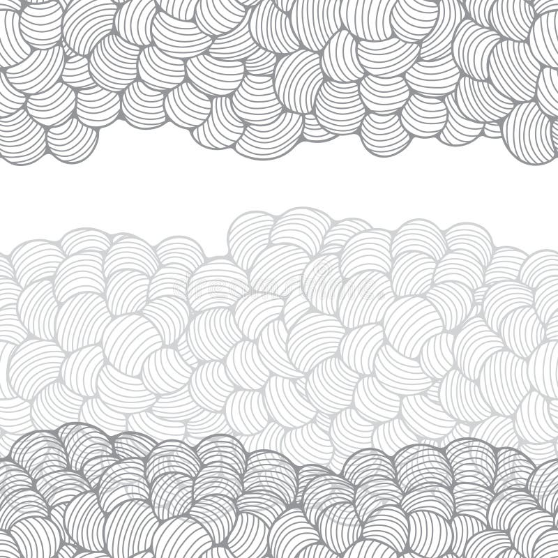 Seamless Abstract Wave Hand-drawn Pattern Stock Vector - Illustration ...