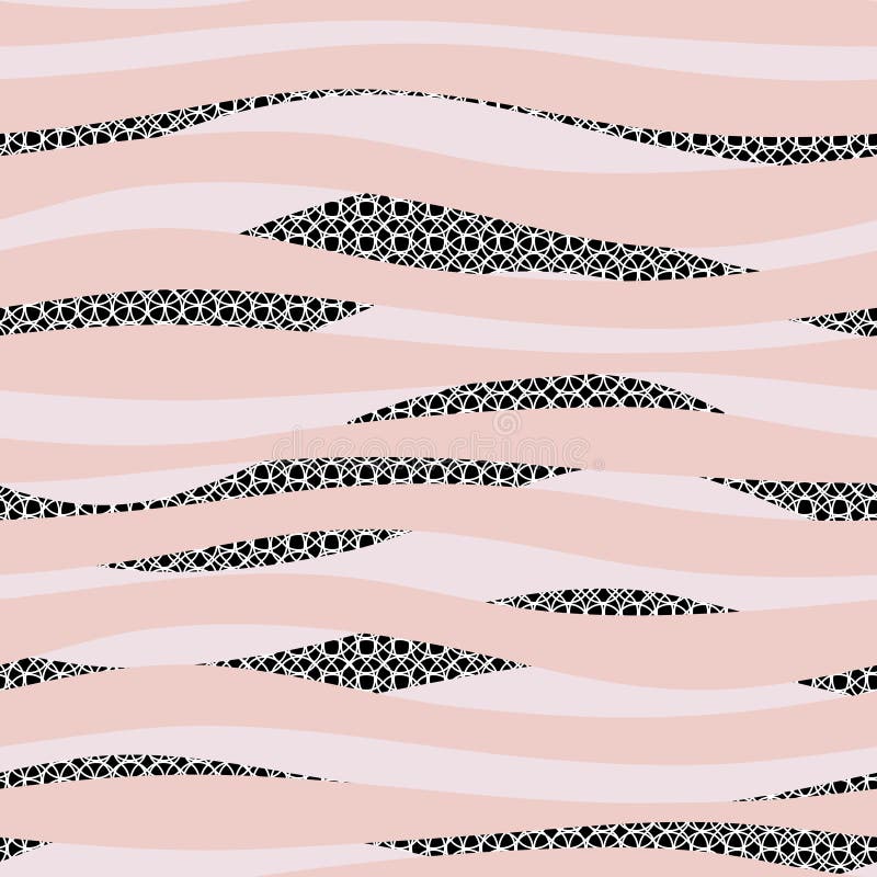 Seamless Abstract Waves on a Lace Grid Stock Vector - Illustration of ...