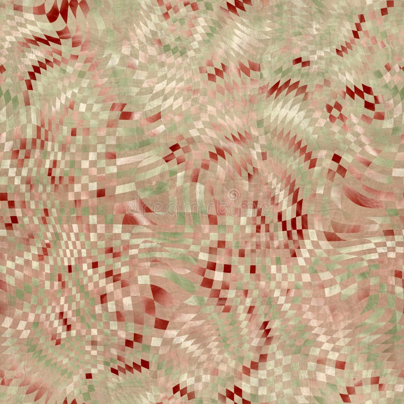 Seamless Abstract Wavy Distorted Check Pattern for Print Stock ...