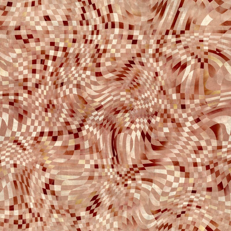 Seamless Abstract Wavy Distorted Check Pattern for Print Stock ...