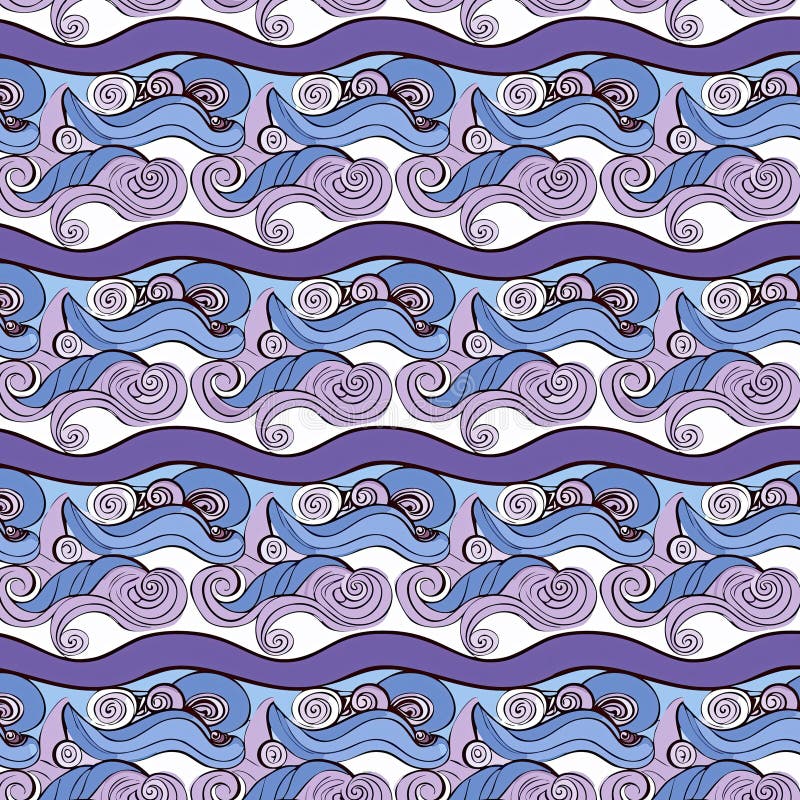 Seamless Abstract Wavy Pattern Background. Vector Illustration Stock ...