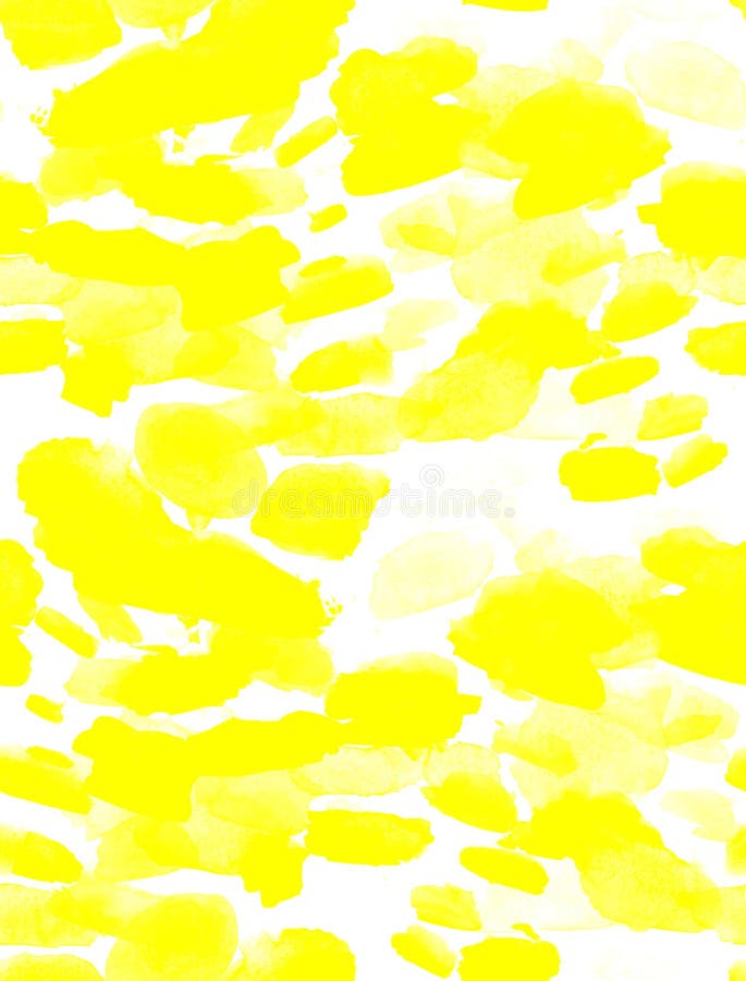 Seamless Abstract Yellow Watercolor Splash Background. Art by Painted ...