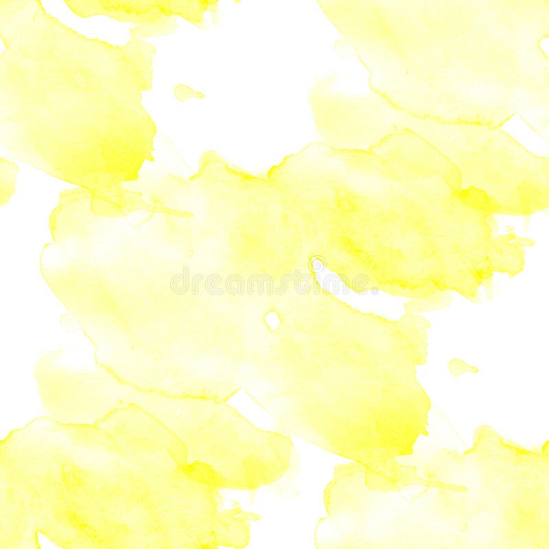 Seamless Abstract Yellow Watercolor Splash Background. Art by Painted ...