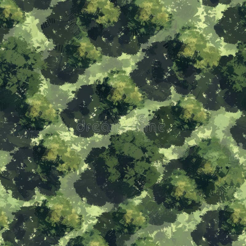 Seamless Aerial Forest Canopy Map with Shadows Stock Photo - Image of ...