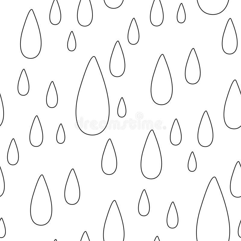 Raindrop Clipart Black And White