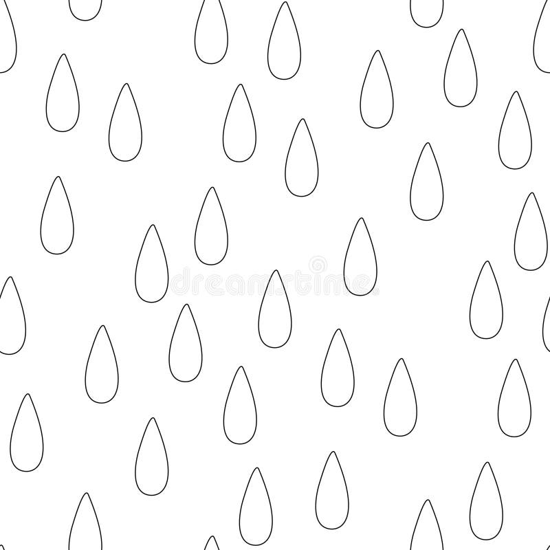 Seamless Aesthetic Pattern with Cute Drops Stock Vector - Illustration ...
