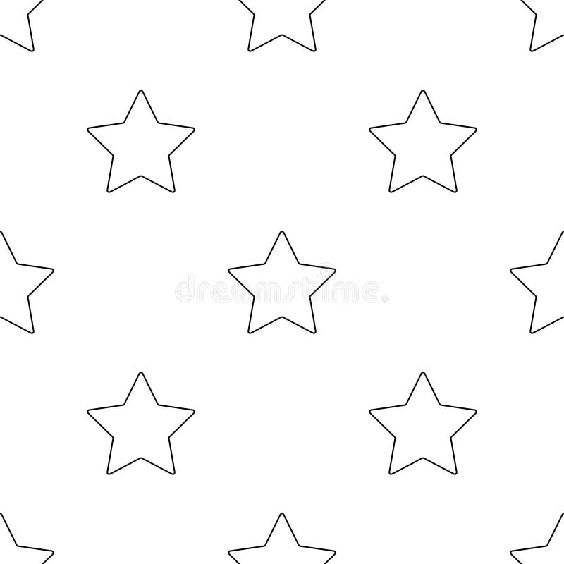 Seamless Aesthetic Pattern with Cute Stars Stock Vector - Illustration ...