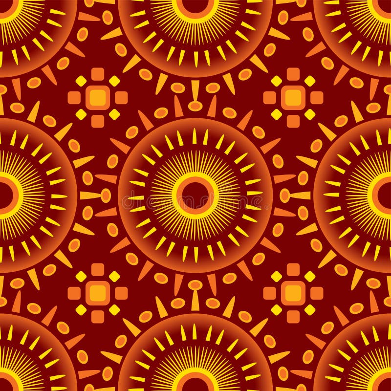 Seamless African Dots in Circular Pattern Stock Illustration ...