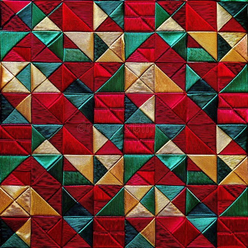 Seamless African Kente Fabrics Textures - Pattern 4k Stock Illustration ...