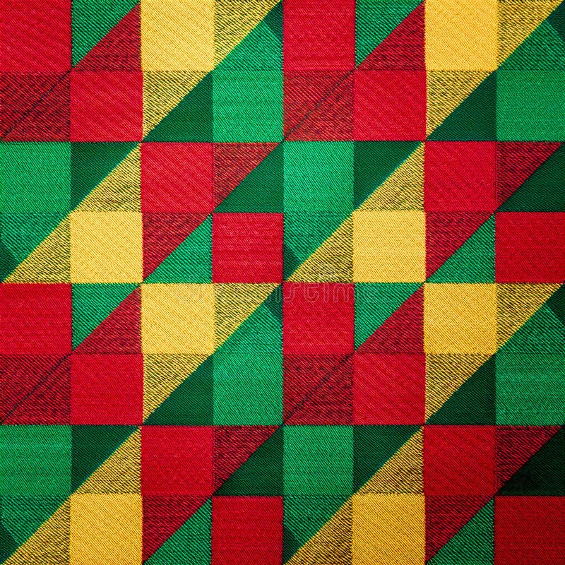 Seamless African Kente Fabrics Textures - Pattern 4k Stock Illustration ...