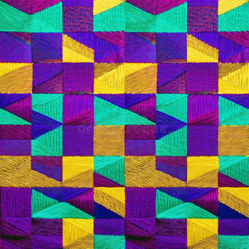 Seamless African Kente Fabrics Textures - Pattern 4k Stock Illustration ...