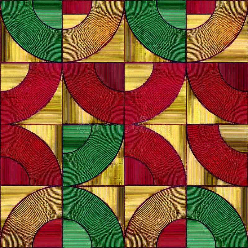 Seamless African Kente Fabrics Textures - Pattern 4k Stock Illustration ...