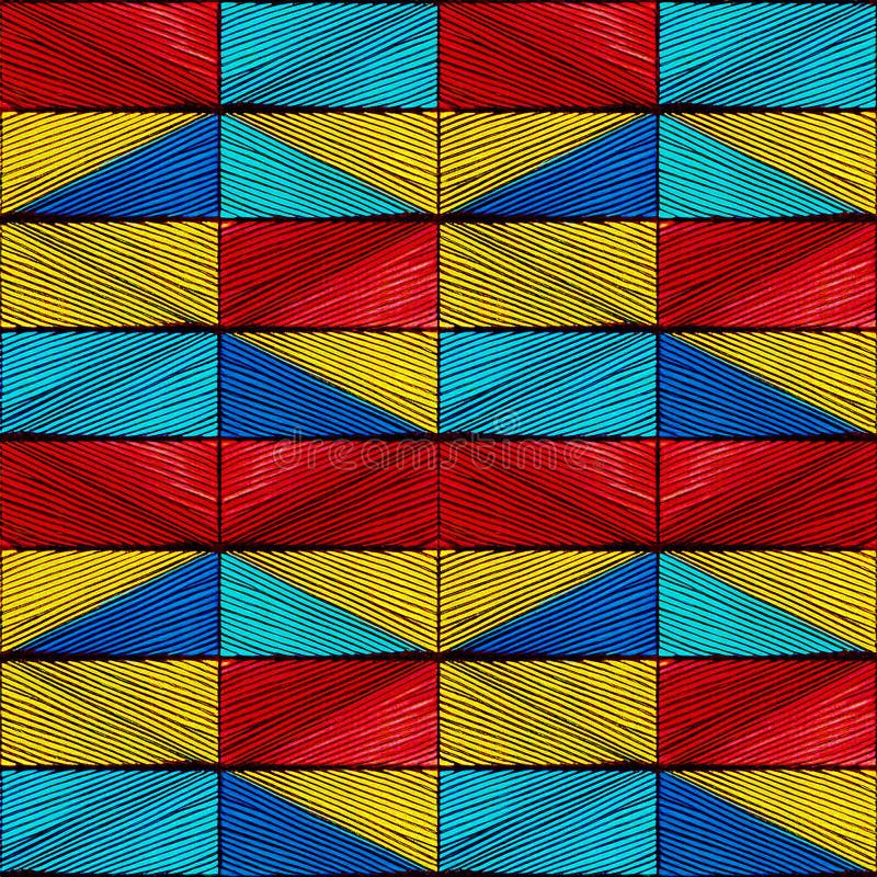 Seamless African Kente Fabrics Textures - Pattern 4k Stock Illustration ...