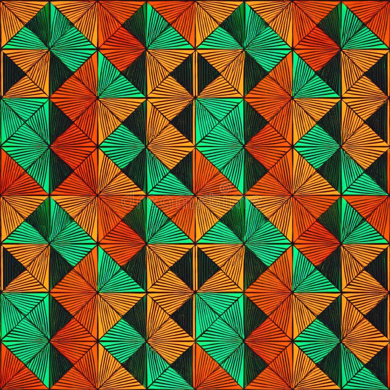 Seamless African Kente Fabrics Textures - Pattern 4k Stock Illustration ...