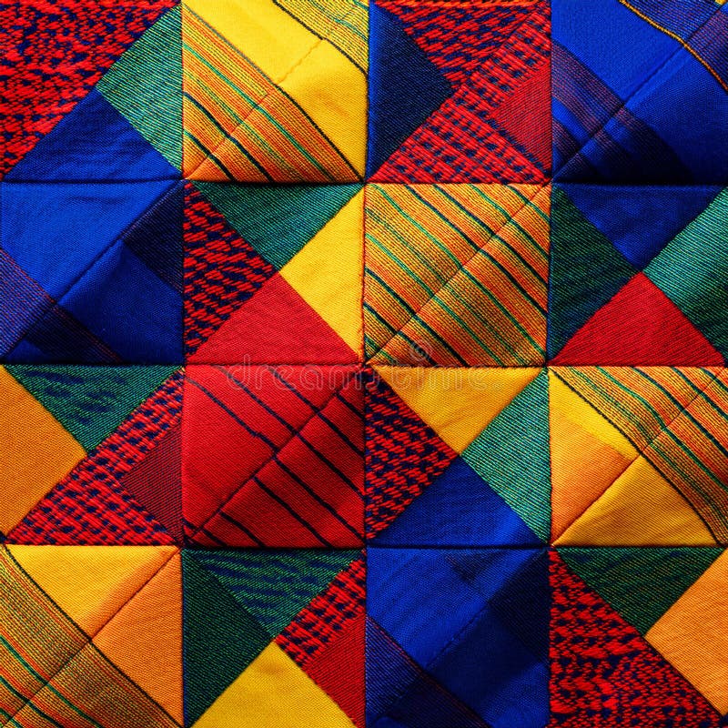 Seamless African Kente Fabrics Textures - Pattern 4k Stock Illustration ...