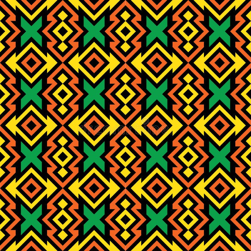 Seamless African Pattern stock vector. Illustration of lively - 23281892