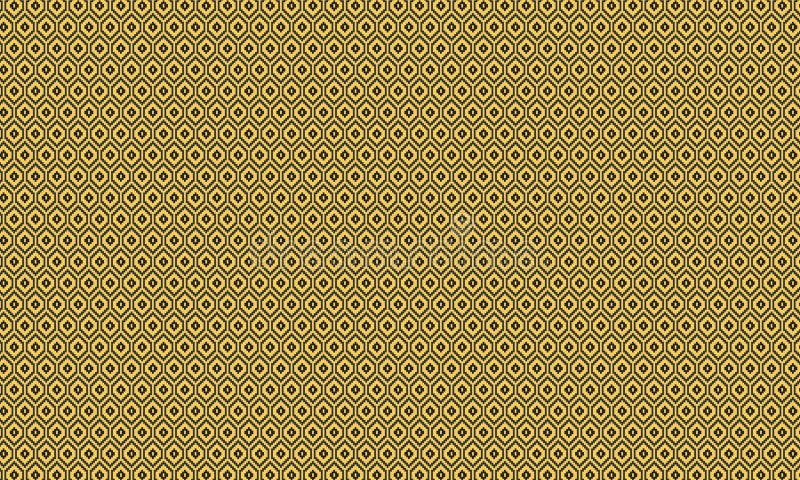 Seamless African Pixel Pattern with Hexagonal and Diamond Tribal Motifs Stock Illustration ...