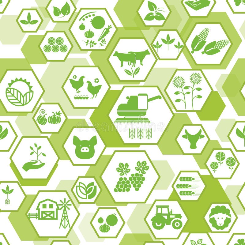 Seamless Agricultural Pattern Stock Vector - Illustration of sketch ...