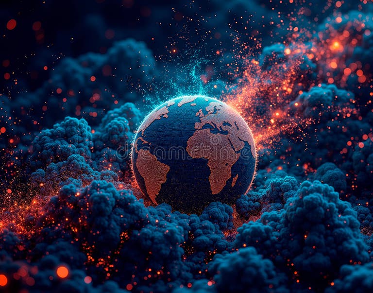 Seamless AI Mosaic Marble with Fragmented Data Clusters in Chrome ...