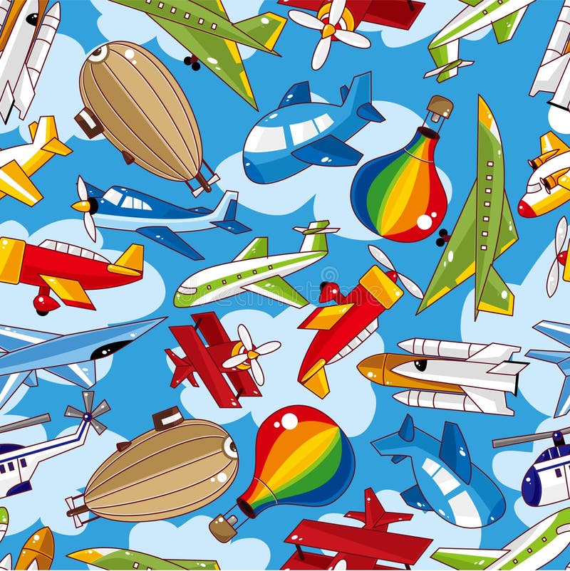 Seamless Hot Air Balloon Pattern Stock Vector - Illustration of ...