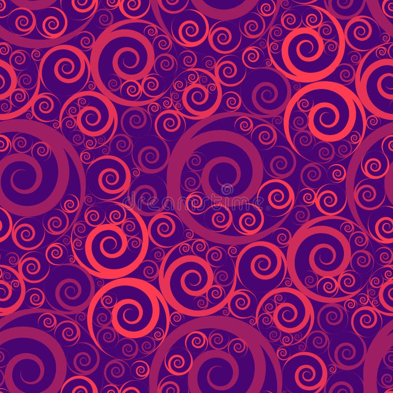 Seamless Air Pattern of Spirals and Curls. Ornament for Fabrics and ...