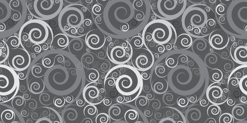 Seamless Air Pattern of Spirals and Curls. Ornament for Fabrics and ...