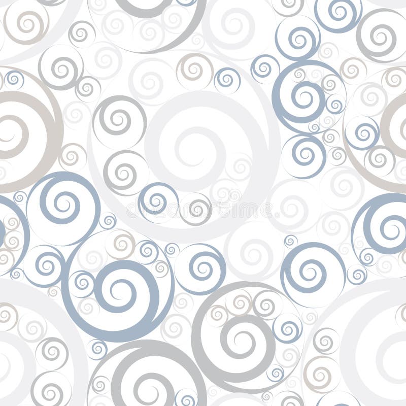 Seamless Air Pattern of Spirals and Curls. Ornament for Fabrics and ...