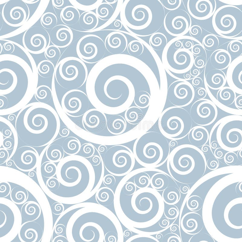 Seamless Air Pattern of Spirals and Curls. Ornament for Fabrics and ...