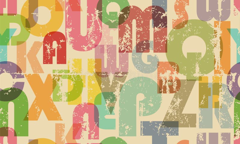Seamless Alphabet Background Stock Vector - Illustration of decorative ...