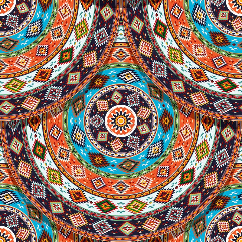 Seamless American Indian Pattern Stock Vector - Illustration of ...