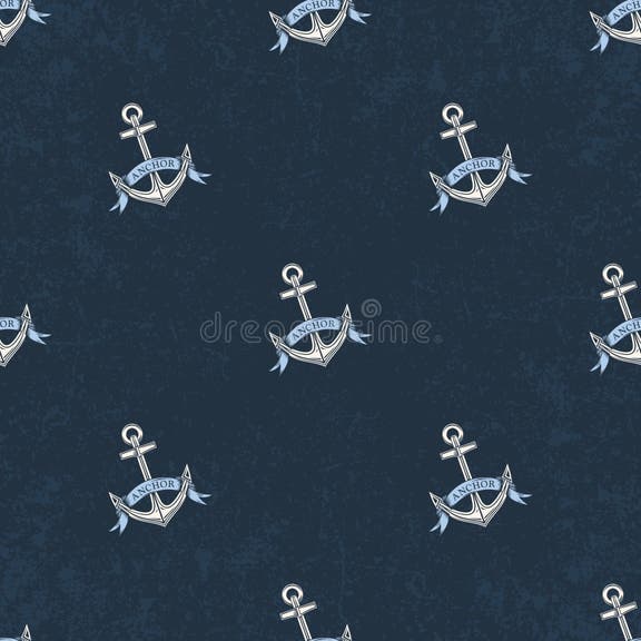 Seamless Anchor Pattern and Background Vector Illustration Stock Vector ...