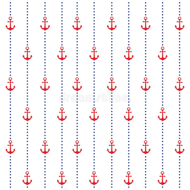 A Seamless Anchor Pattern Illustration. Stock Vector - Illustration of ...