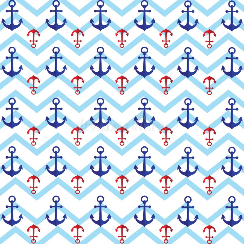 A Seamless Anchor Pattern Illustration. Stock Vector - Illustration of ...
