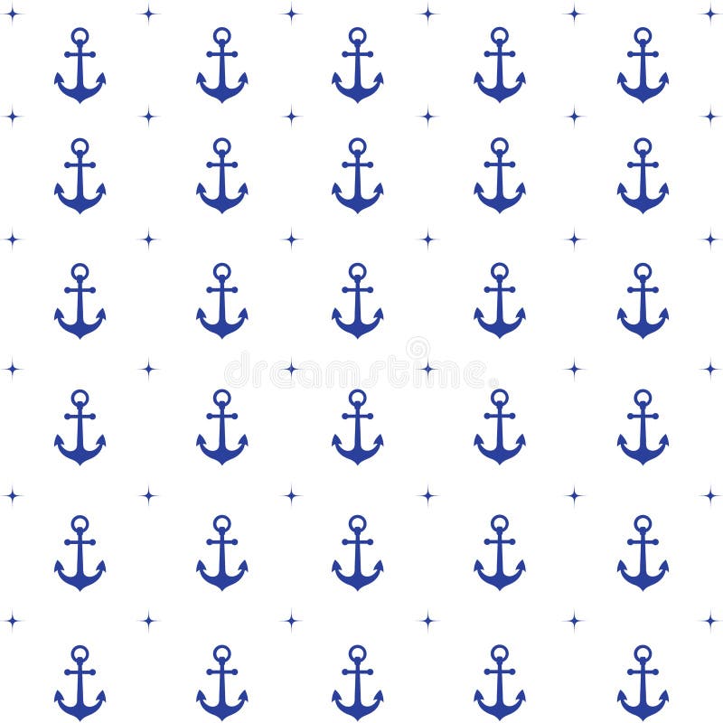 A Seamless Anchor Pattern Illustration. Stock Vector - Illustration of ...