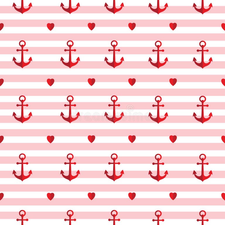 Seamless Anchor Pattern. Vector Illustration Decorative Design Stock ...
