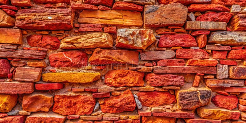 Seamless Ancient Red Stone Wall Texture a HighQuality Background for ...