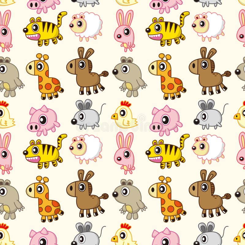 Seamless animal pattern stock vector. Illustration of horse - 27596557