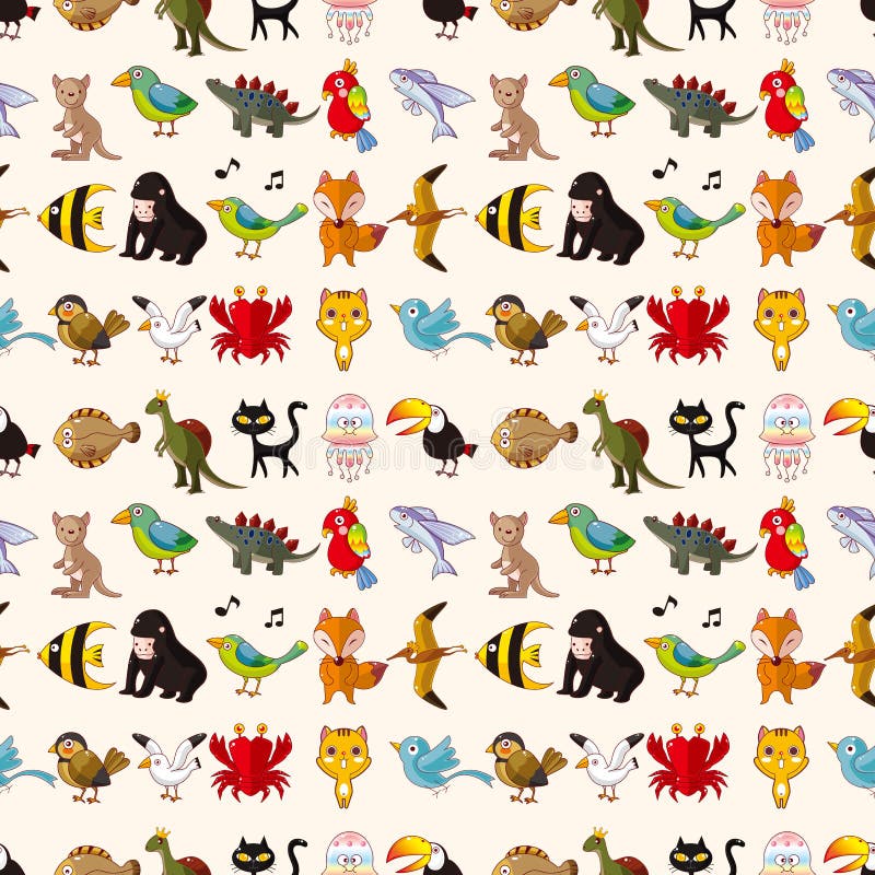 Seamless animal pattern stock vector. Illustration of kitten - 31655307