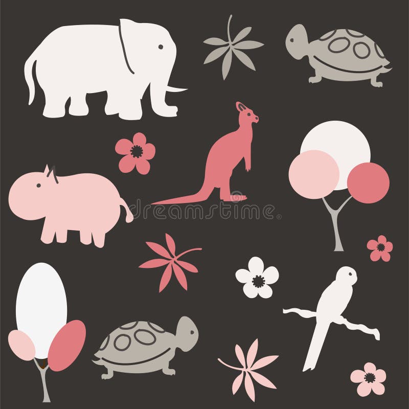 Seamless Animal Pattern for Kids Stock Vector - Illustration of ocean ...