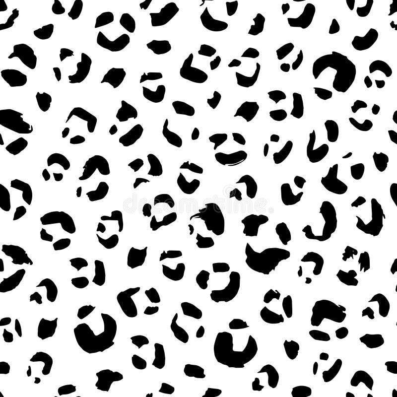Seamless Animal Pattern with Leopard Dots. Creative Monochrome Texture ...