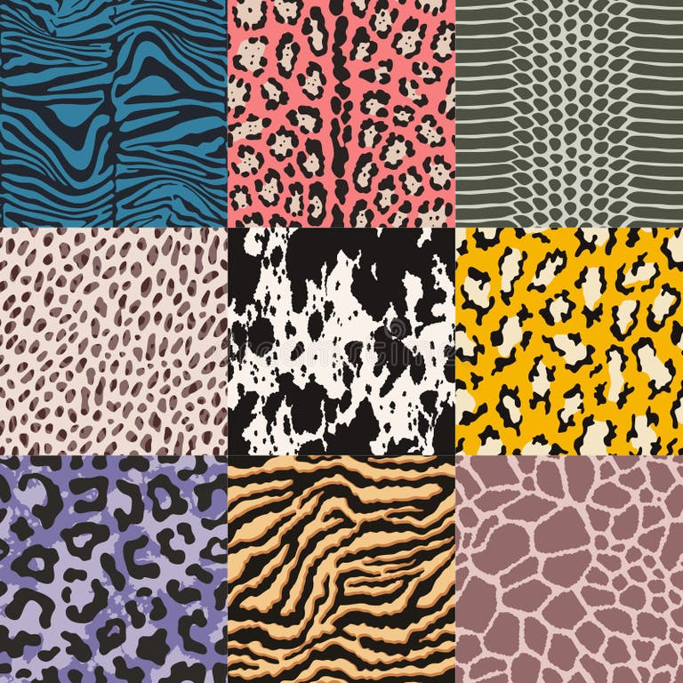 Seamless Animal Skin Pattern Stock Vector - Illustration of print ...